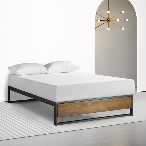 Ironline metal and wood platform bed store